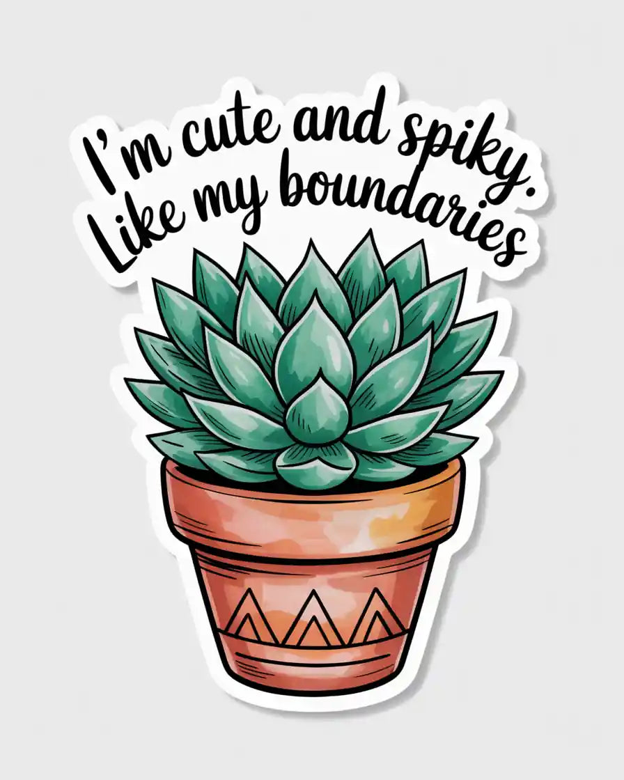 Cute and Spiky Boundaries Sticker – StickerBee